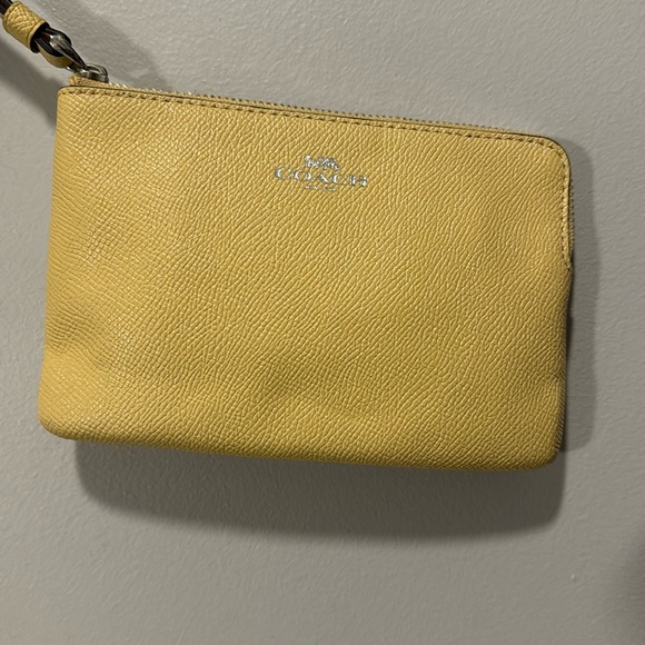 Coach | Bags | Pastel Yellow Coach Wristlet | Poshmark